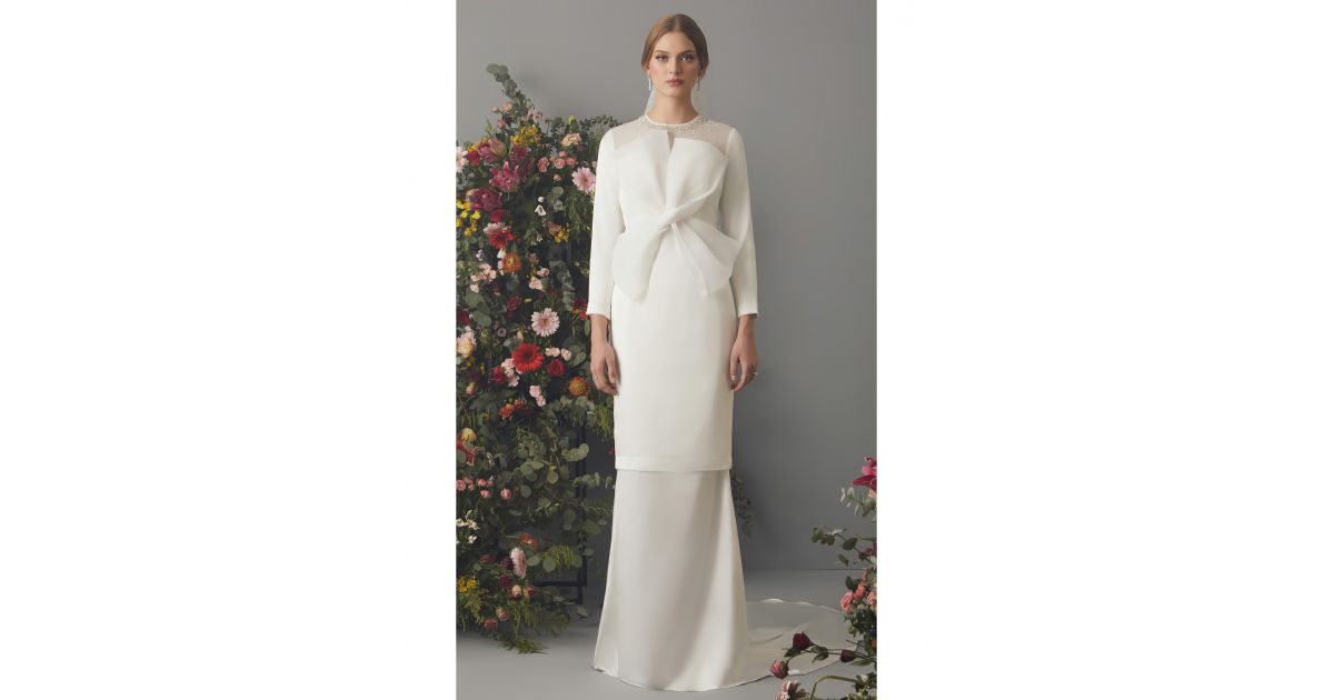 Wanzar Charlene Brides Baju Kurung Off White - White - S - White - S ...