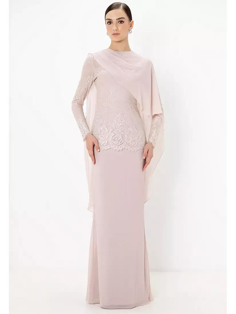 Nurita Harith Amara Dress Blush Pink - Rose - L - Rose - L | We Rent ...