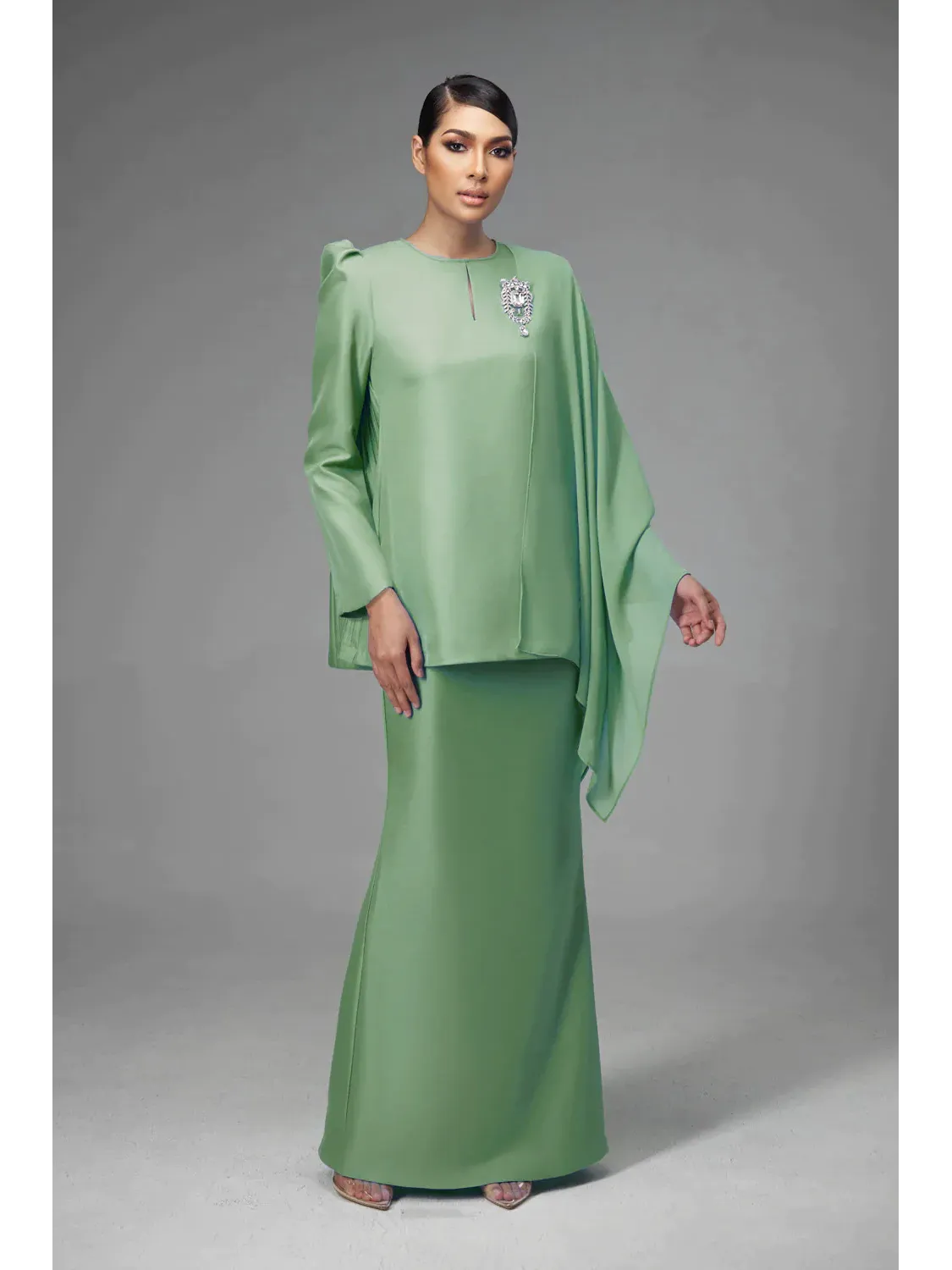 Rizman Ruzaini Eyka Baju Kurung Kedah Jade - S - Green | We Rent Fashion