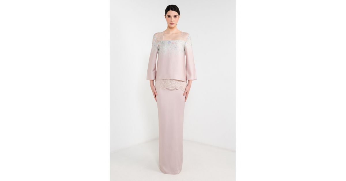 Nurita Harith June Dress Dusty Pink - Pink - XXL | We Rent Fashion